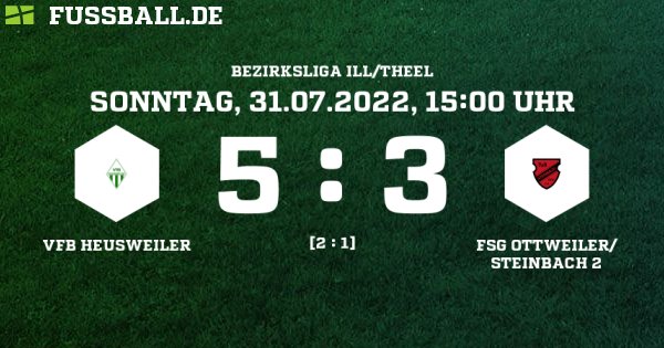 VfB Heusweiler trifft auf FSG Ottweiler/Steinbach 2
